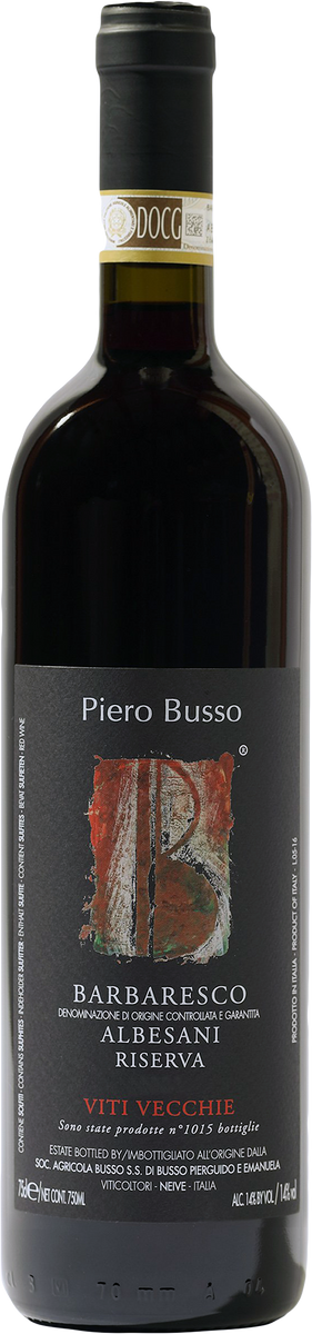 Piero Busso Barbaresco Albesani Viti Vecchie Riserva 2016 – Bibendum ...